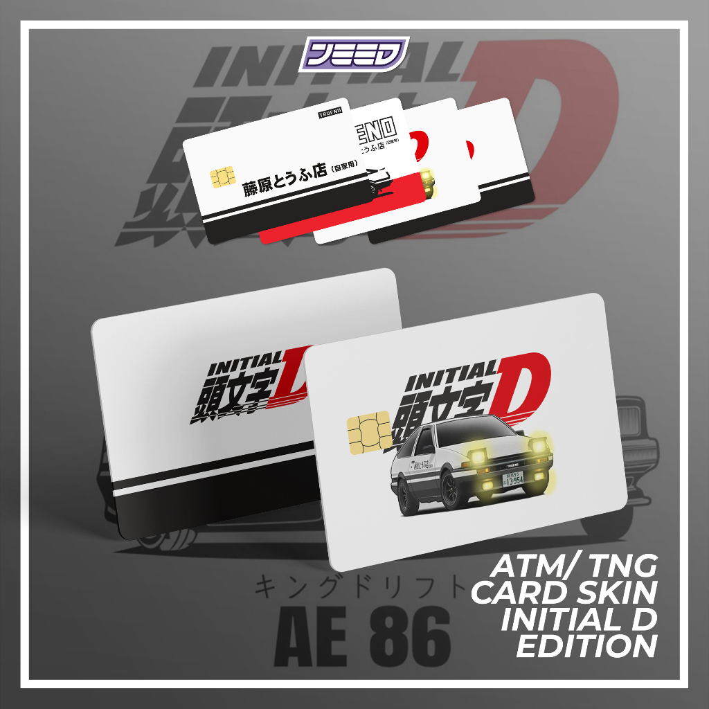 [Initial D] ATM, Bank Debit Credit Card & Touch N Go Sticker Cover Card ...