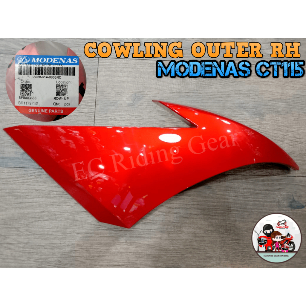 NEW * !! BIG SALES !! COWLING OUTER MODENAS CT115 ORIGINAL RED -READY ...