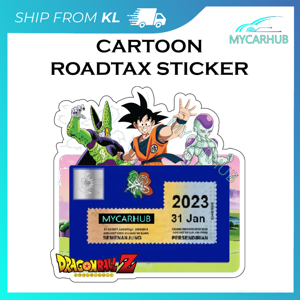 Japan Anime Cartoon Roadtax Sticker Mange Road Tax Kartun For Car ...