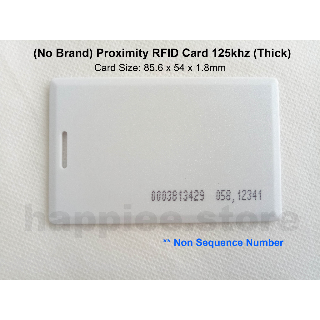 1 pcs (No Brand) RFID Proximity Card 125KHz (Thick Card) | Shopee Malaysia