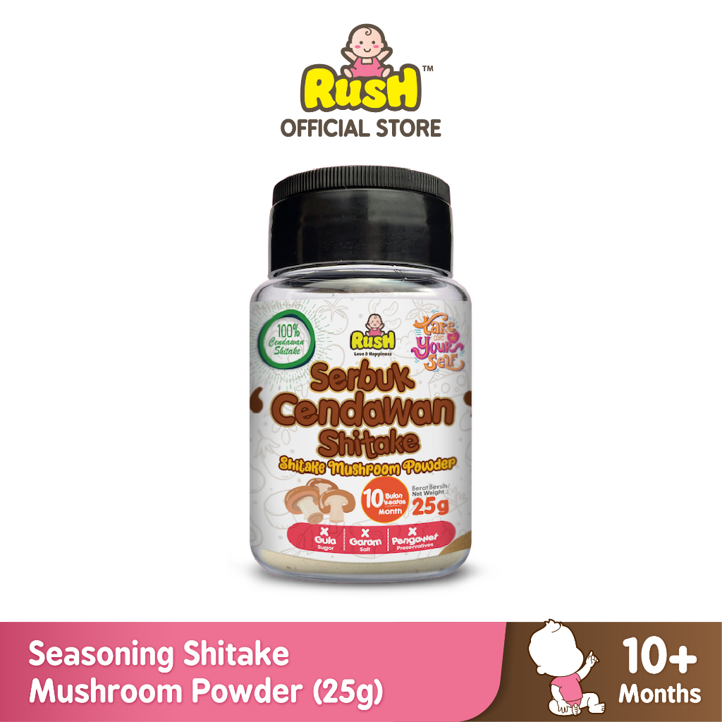 Rush Baby Seasoning Shitake Mushroom Powder 25g | Shopee Malaysia