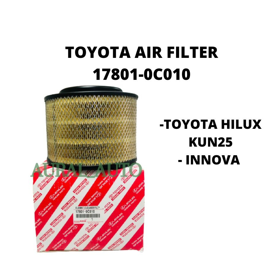 Toyota 17801-0C010 Penapis Udara Air Filter For Hilux Vigo KUN25 KUN26 ...