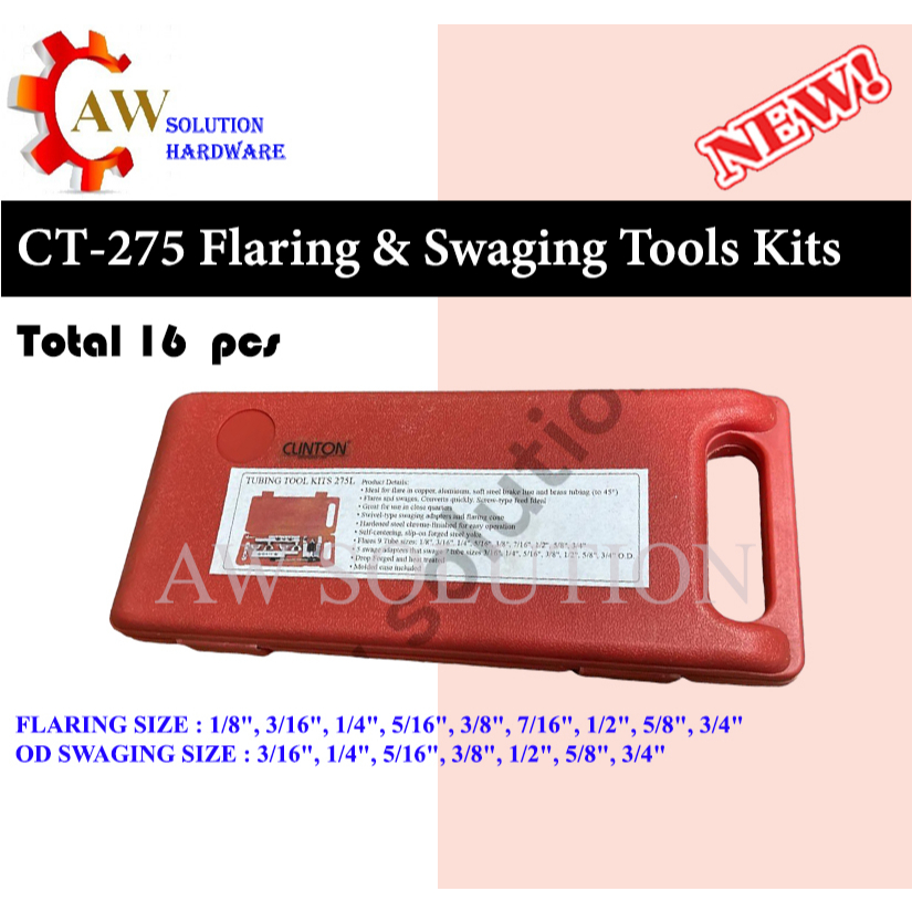 Flaring & Swaging Tubing Tool Kit 275 L | Shopee Malaysia