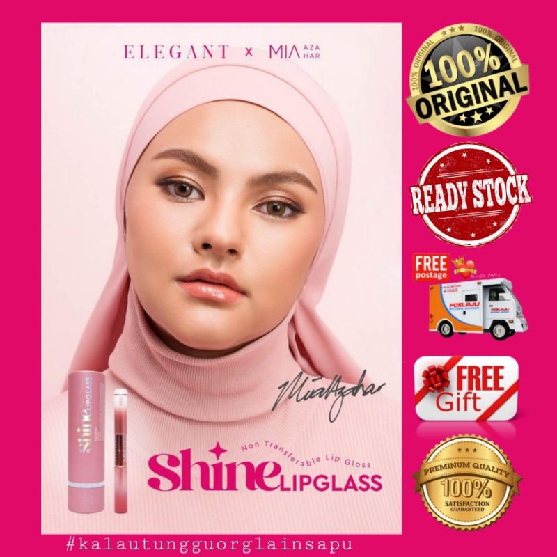 ELEGANT X MIA AZAHAR SHINE LIP GLASS HIGHLY PIGMENTED LONG LASTING NON TRANSFERABLE LIP GLOSS ...