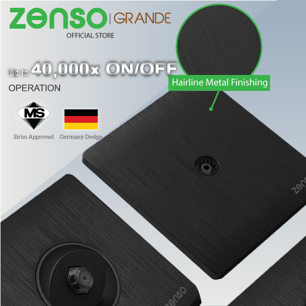 ZENSO switch - Grande Galaxy Black Switch Switches & Sockets #Grande ...