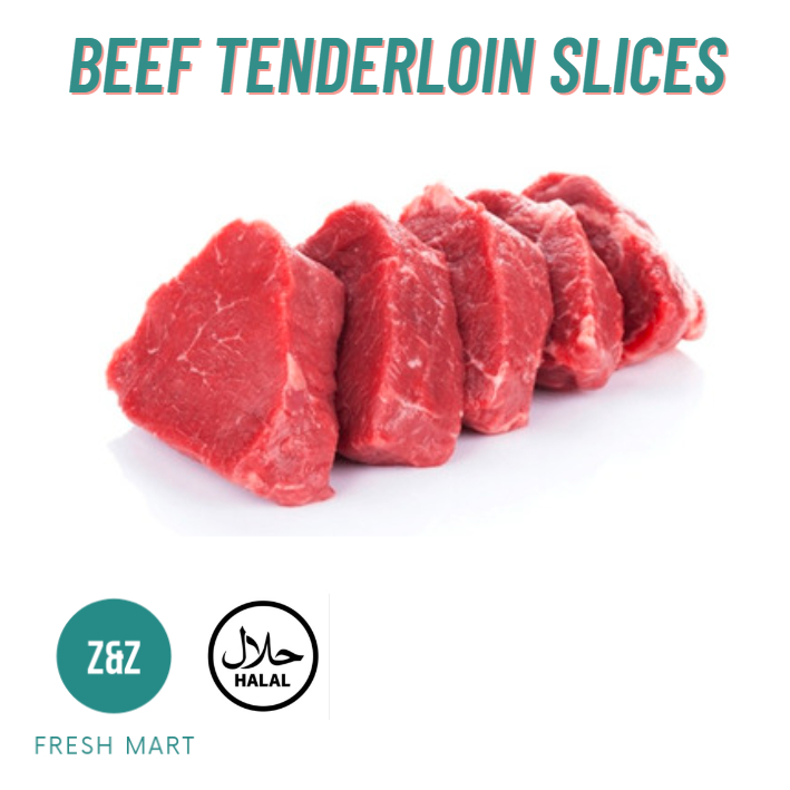 Boneless Beef Slice / Tenderloin Slice cut / Batang pinang - HALAL 1KG ...