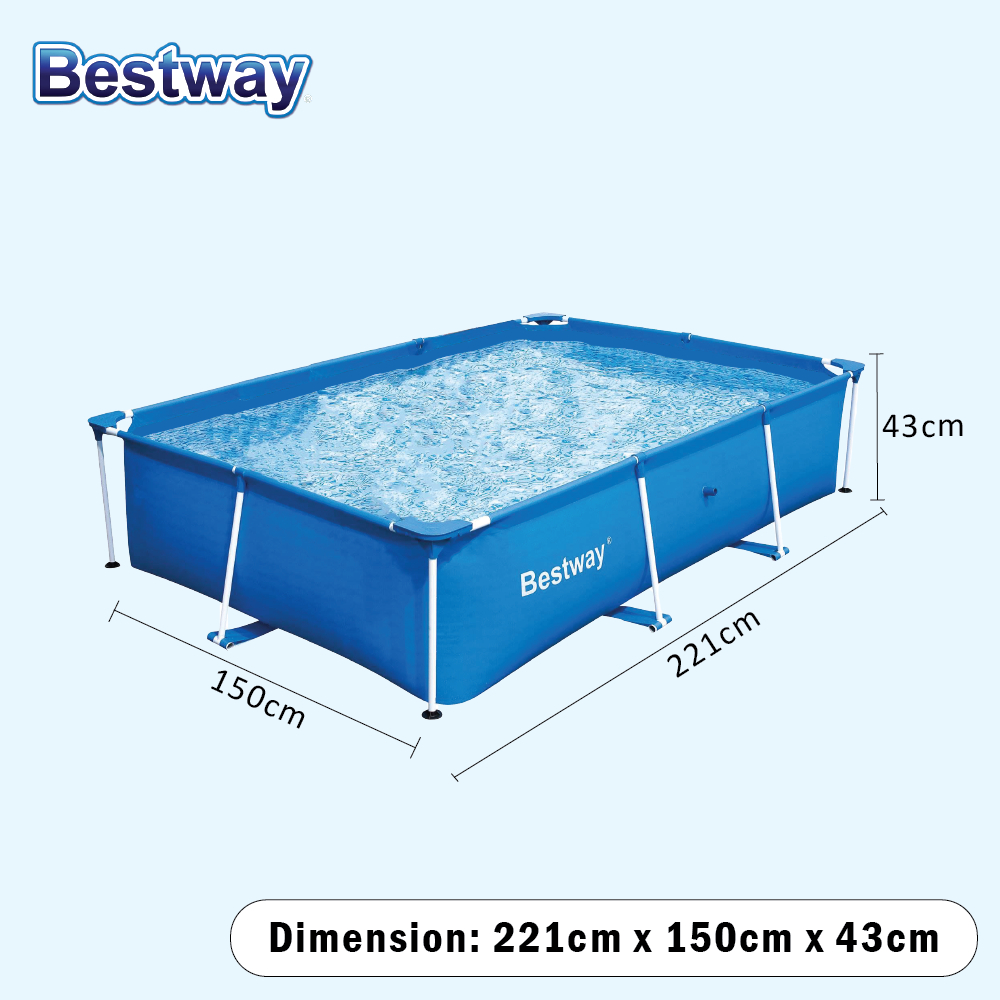 Intex swimming pool Bestway large Kolam renang besar Intex rectangular ...