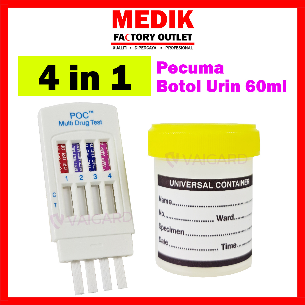Urin Drug Test Kit digunakan untuk menguji dadah dalam air kencing ...