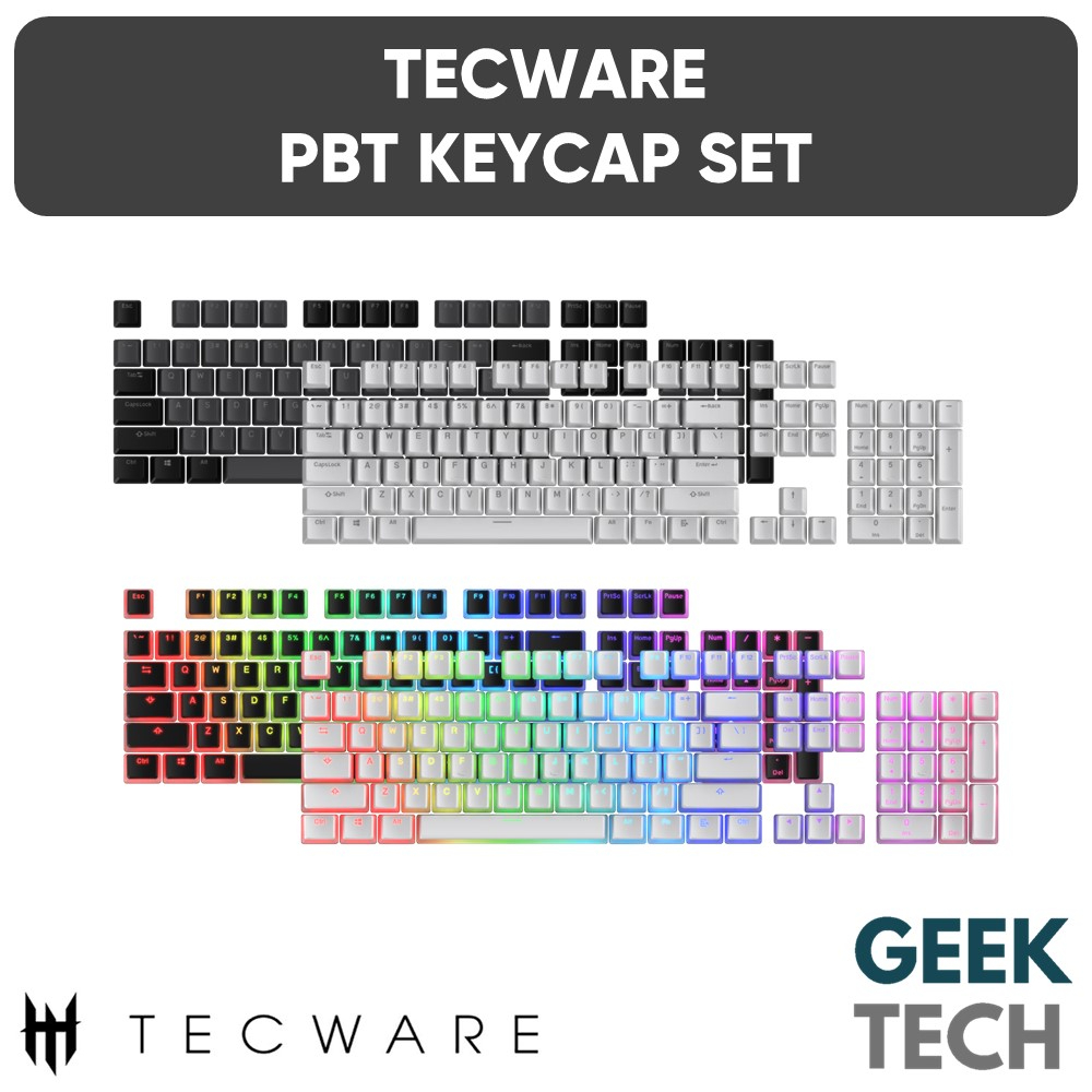 TECWARE PBT Double-Shot Keycaps Set 104 Key | Shopee Malaysia