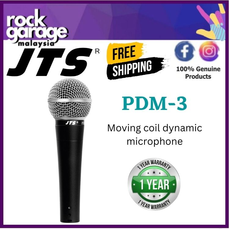 JTS PDM-3 Moving coil dynamic microphone ( PDM3 / PDM 3 ) | Shopee Malaysia