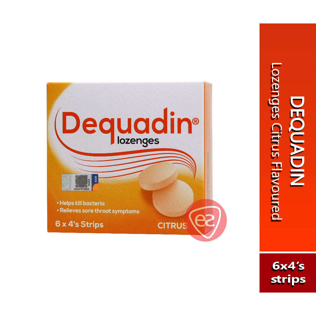 DEQUADIN LOZENGES CITRUS FLAVOURED ( STRIP OF 6 X 4S ) | Shopee Malaysia