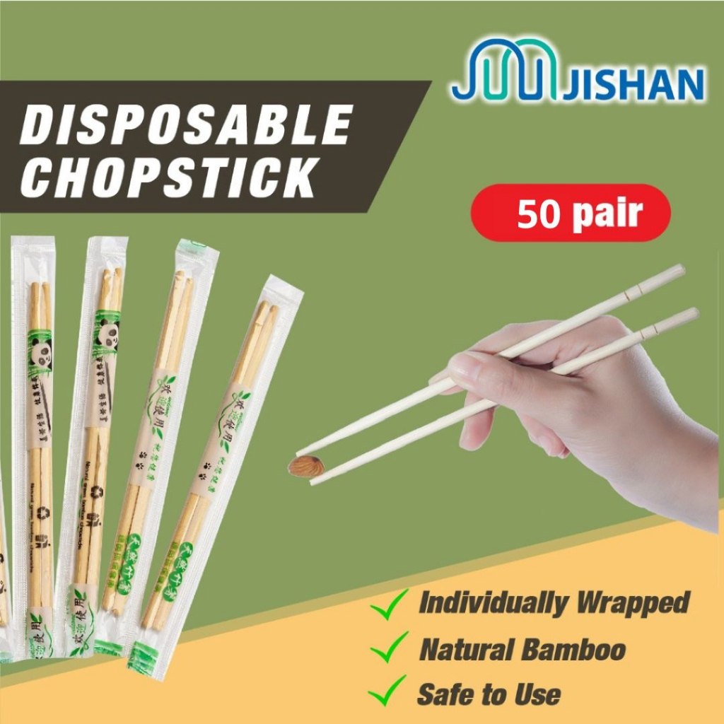 [50pairs] CHEAPEST Disposable Bamboo Chopstick/Takeaway Chinese ...
