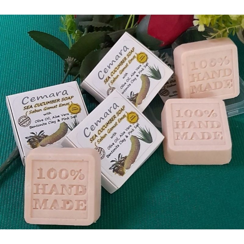 Sabun Gamat ( Sea Cucumber Soap) with Olive Oil, Aloe Vera, Bentonic ...