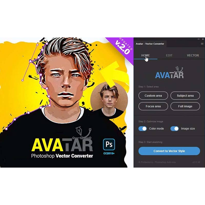 Avatar V2.0 Photoshop Plugin – Convert Photo To Vector Look (plugin ...