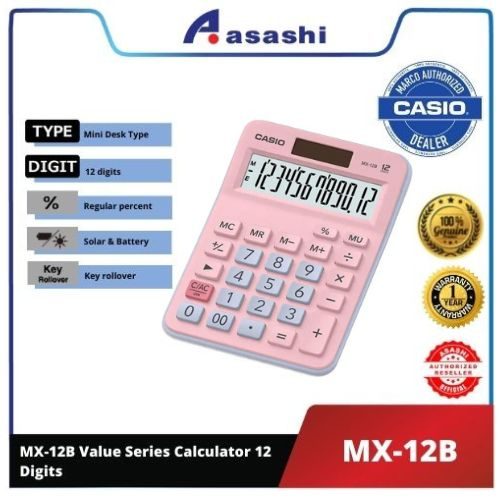 Casio MX-12B Mini Desk MX-12B Calculator | Shopee Malaysia