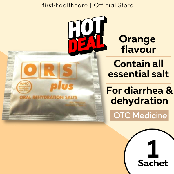 [READY STOCK!] ORS Plus Original Oral Rehydration Salts Orange Flavor Pharmaniaga [5.145G ...