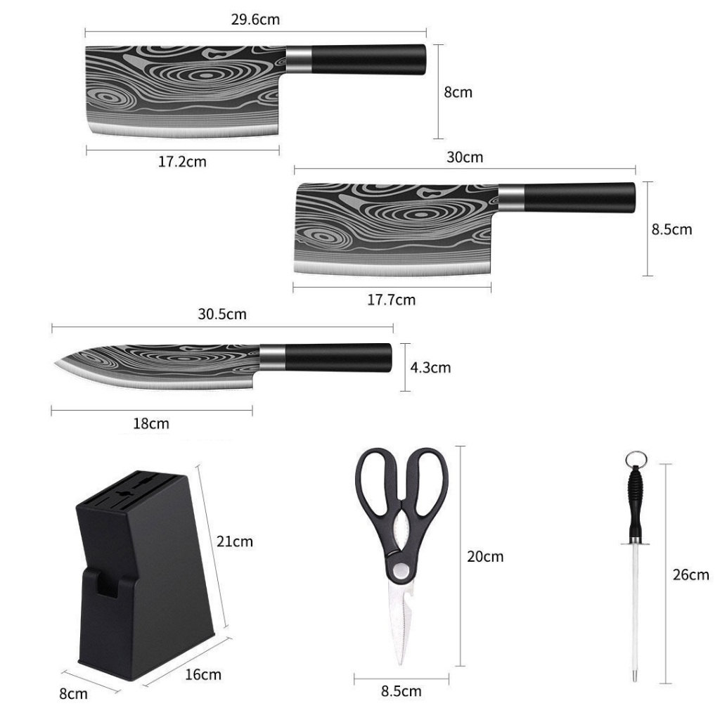 【Kitchen】Premium Kitchen Knife Kitchen Knives Utensils Pisau Viral Set ...
