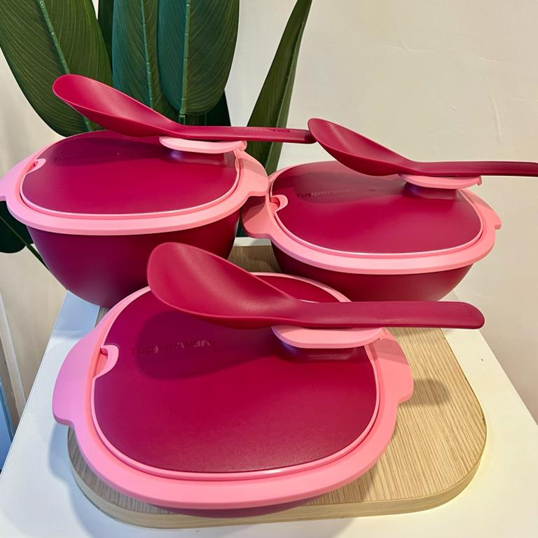 *Red*Tupperware Microwaveable Warmie Tup Serving Server Level Set 1.3L ...