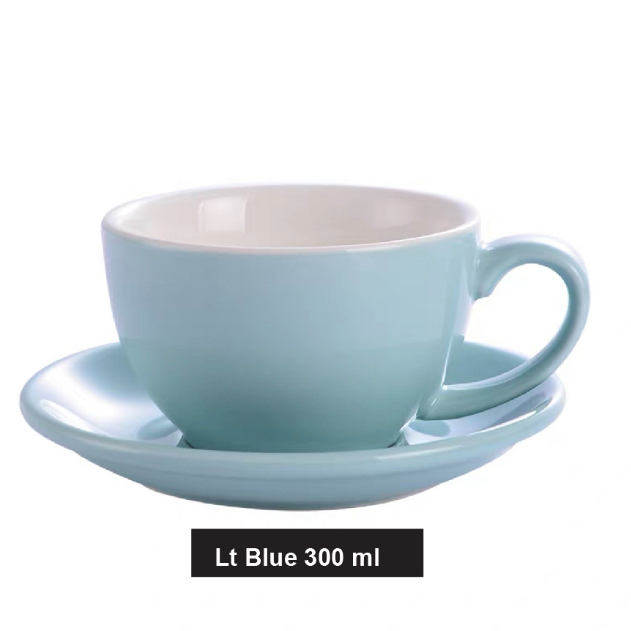(Ready Stock)Coffee Espresso 300ml Latte Cup Ceramic Thick with Saucer ...