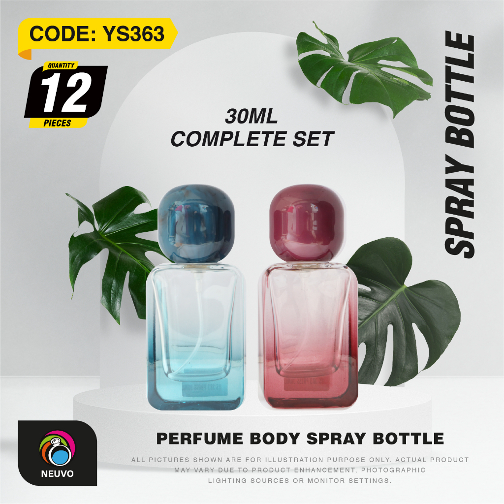 {12 PCS}YS363 30ml botol press color red & blue/ Botol Minyak Wangi ...