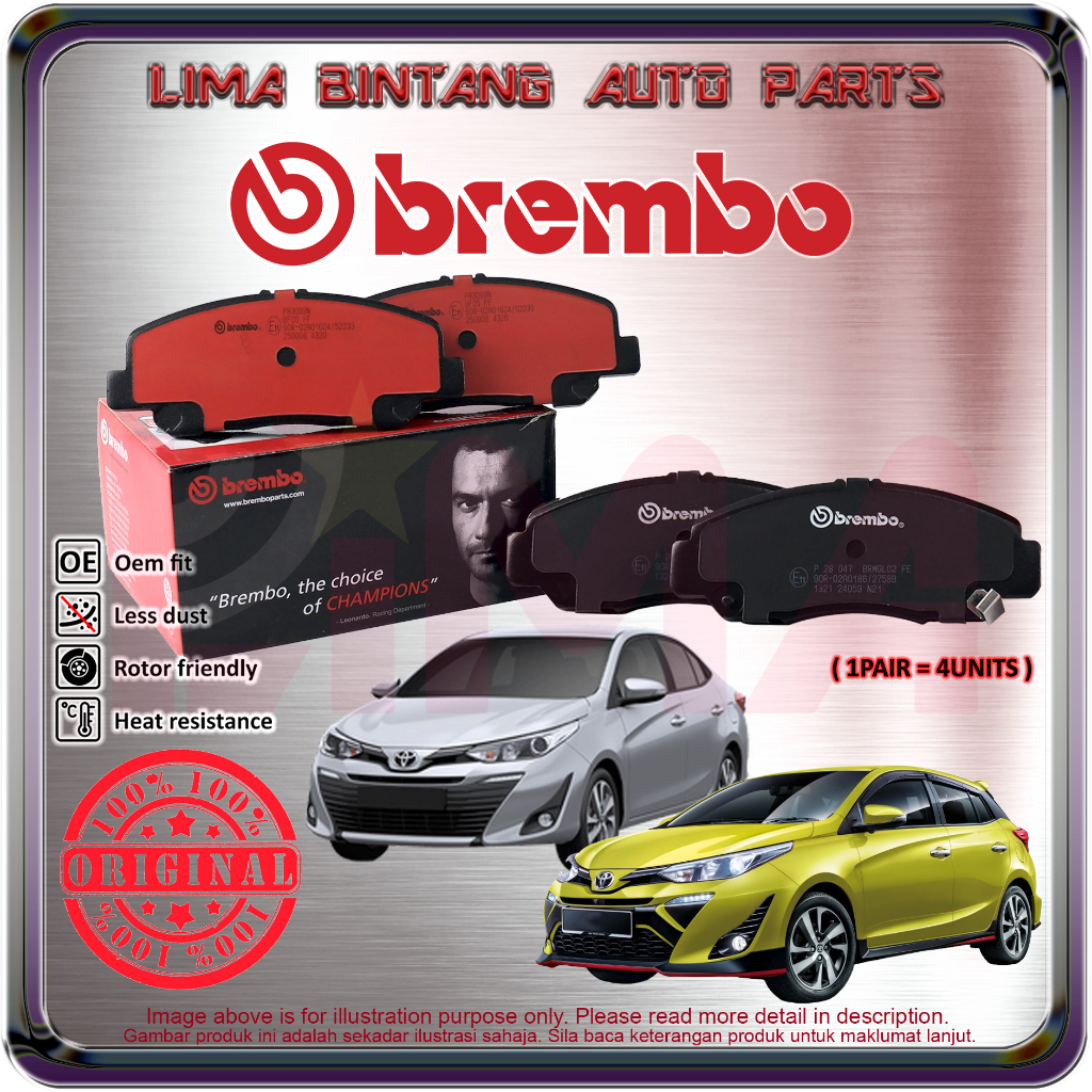 Toyota Vios , Yaris NSP151 E J G Spec Front / Rear Brake Pads , Disc ...
