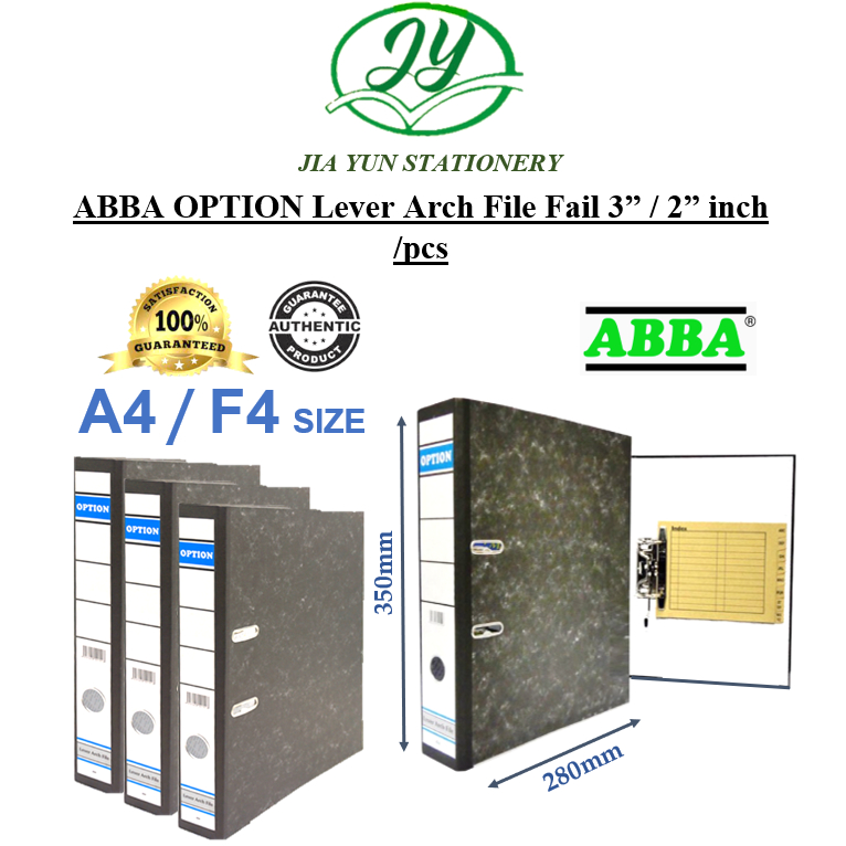 OPTION Lever Arch File Fail 3” / 2” inch /pcs | Shopee Malaysia