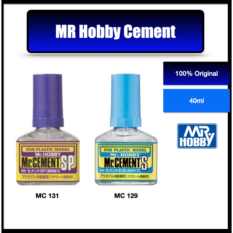 Mr Hobby MC131 & MC129 - Mr Cement SP & Cement S [40ML] Glue / Adhesive ...
