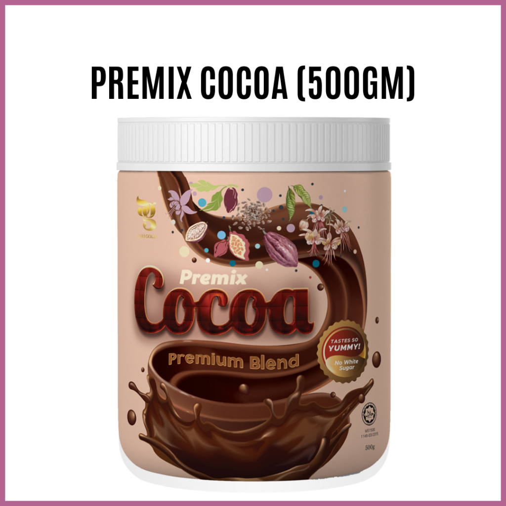 PREMIX COCOA MINUMAN COKLAT TANPA GULA PUTIH (500GM) | Shopee Malaysia