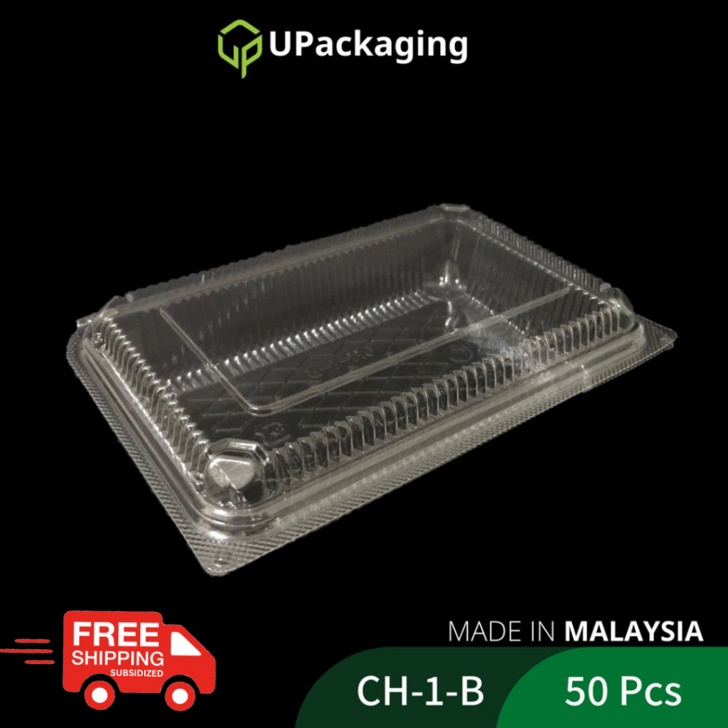 [50 Pcs] CH-1-B Clamshell Container Transparent Plastic Locking Food ...