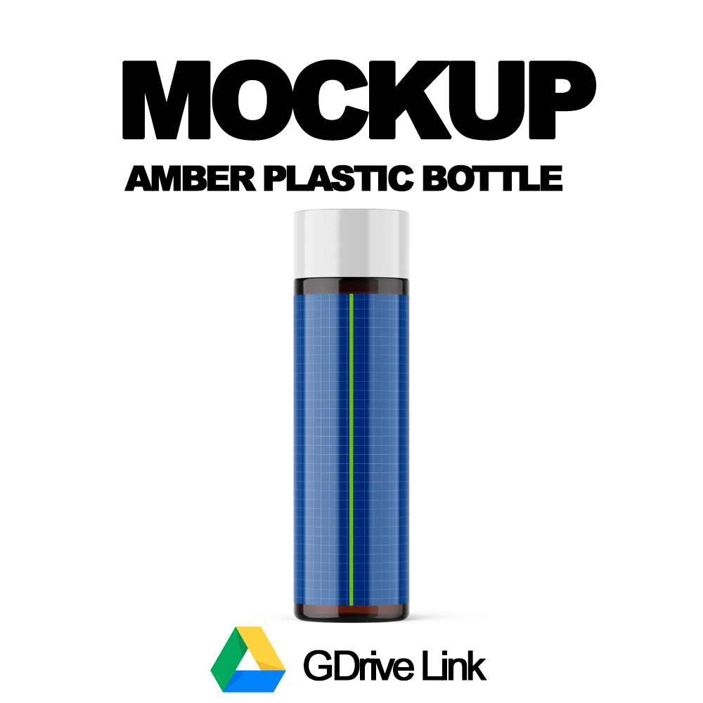 Amber Plastic Bottle Mockup For Photoshop | Shopee Malaysia