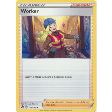 Pokemon TCG Card - Worker - 167/195 - Uncommon | Shopee Malaysia