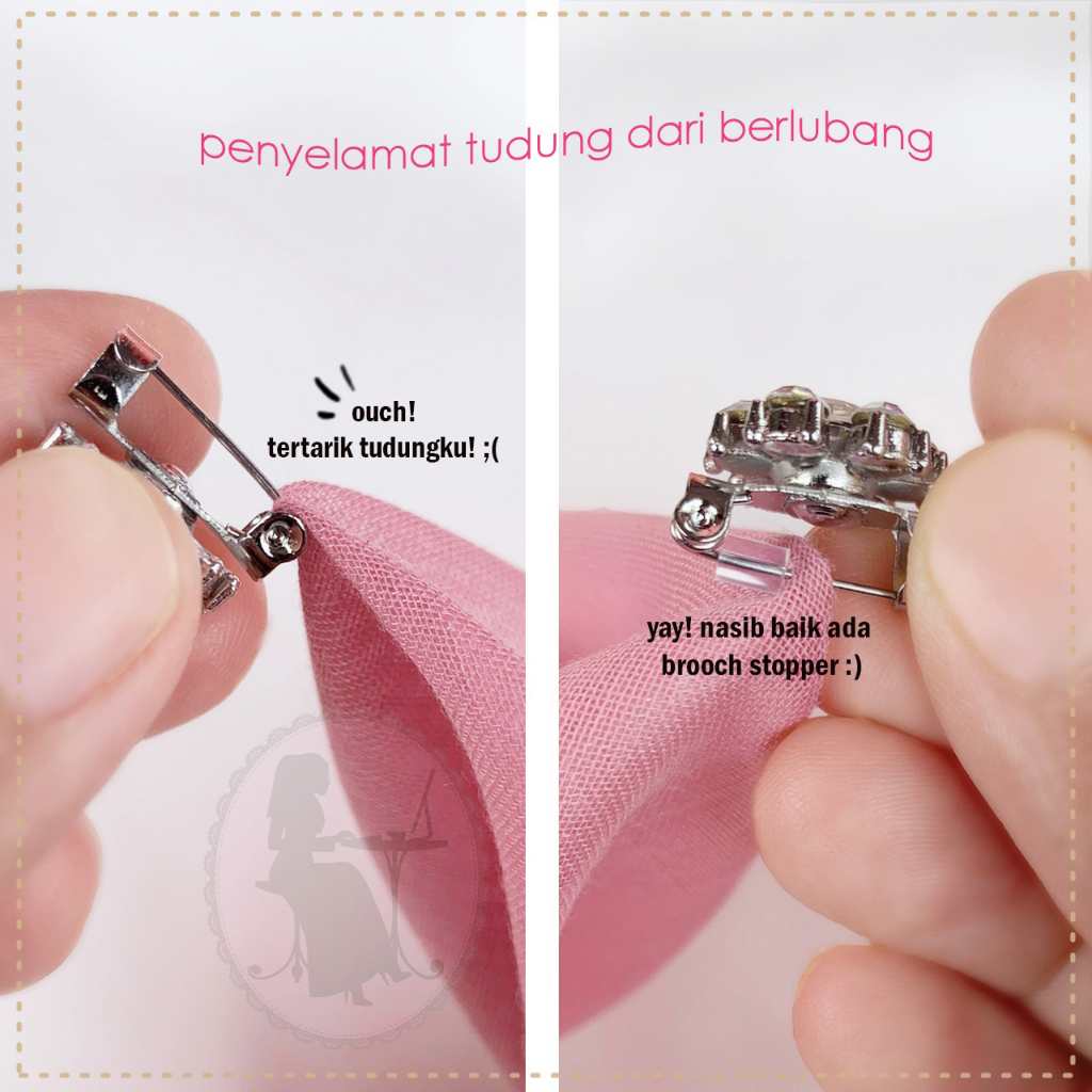 30pcs BROOCH STOPPER safety brooch stopper cover pin tudung | Shopee ...
