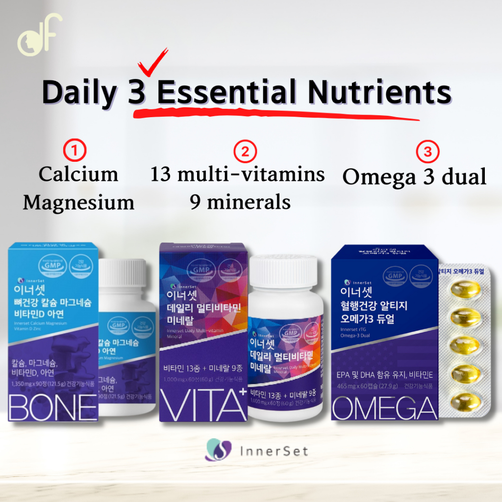 Daily health supplement 3 Major nutrientsㅣ Calcium Magnesium ㅣVitamins ...