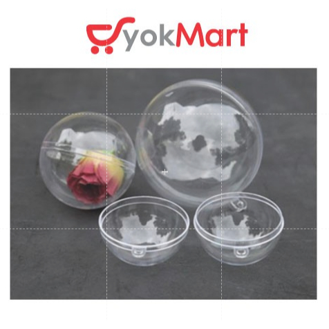 (Ready Stock)10cm Round Ball Cake Circular Ball Crystal Box Cake Cash ...