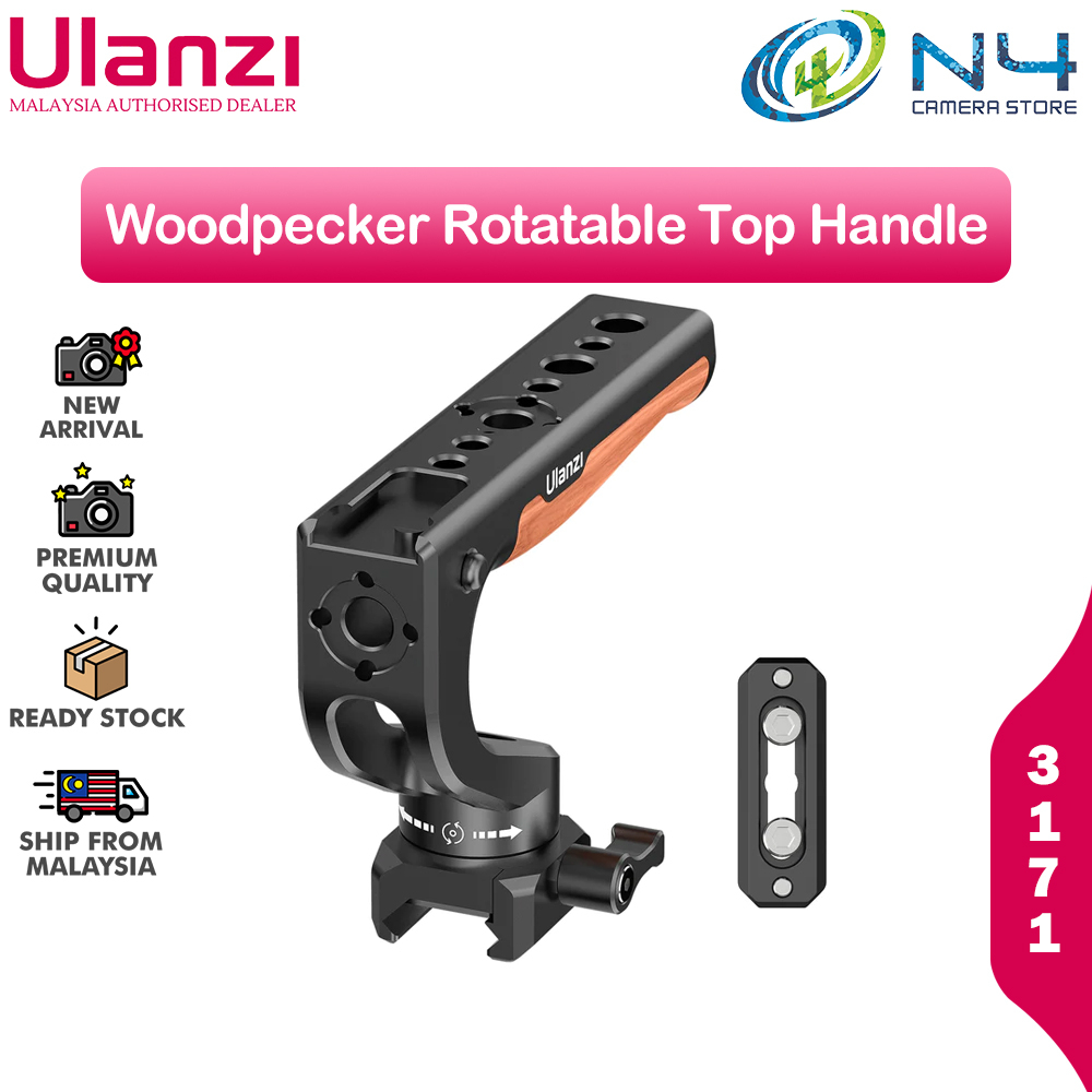 Ulanzi Woodpecker Rotatable NATO Top Handle 360° Rotating DSLR Camera ...