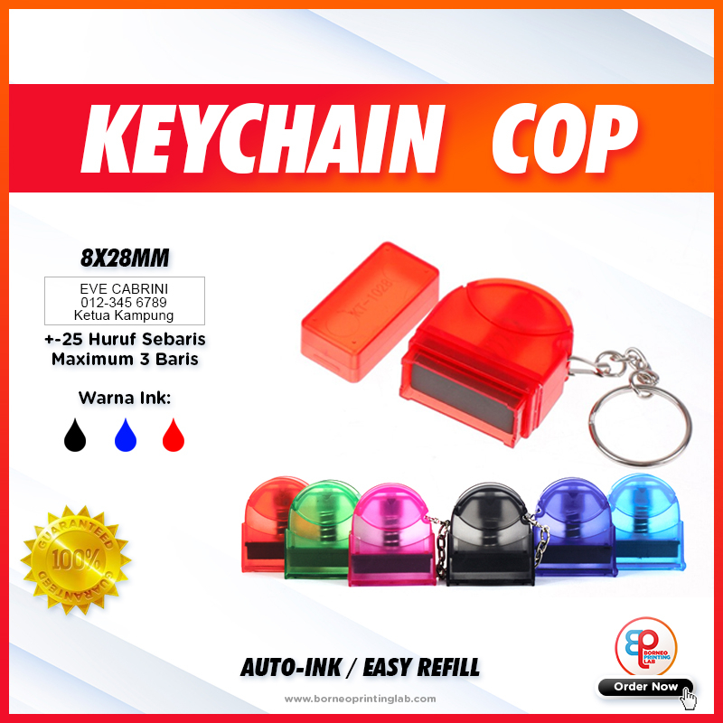 Keychain Stamp Cop Nama Stamp Chop Nama Name Stamp Chop Self Ink Stamp ...