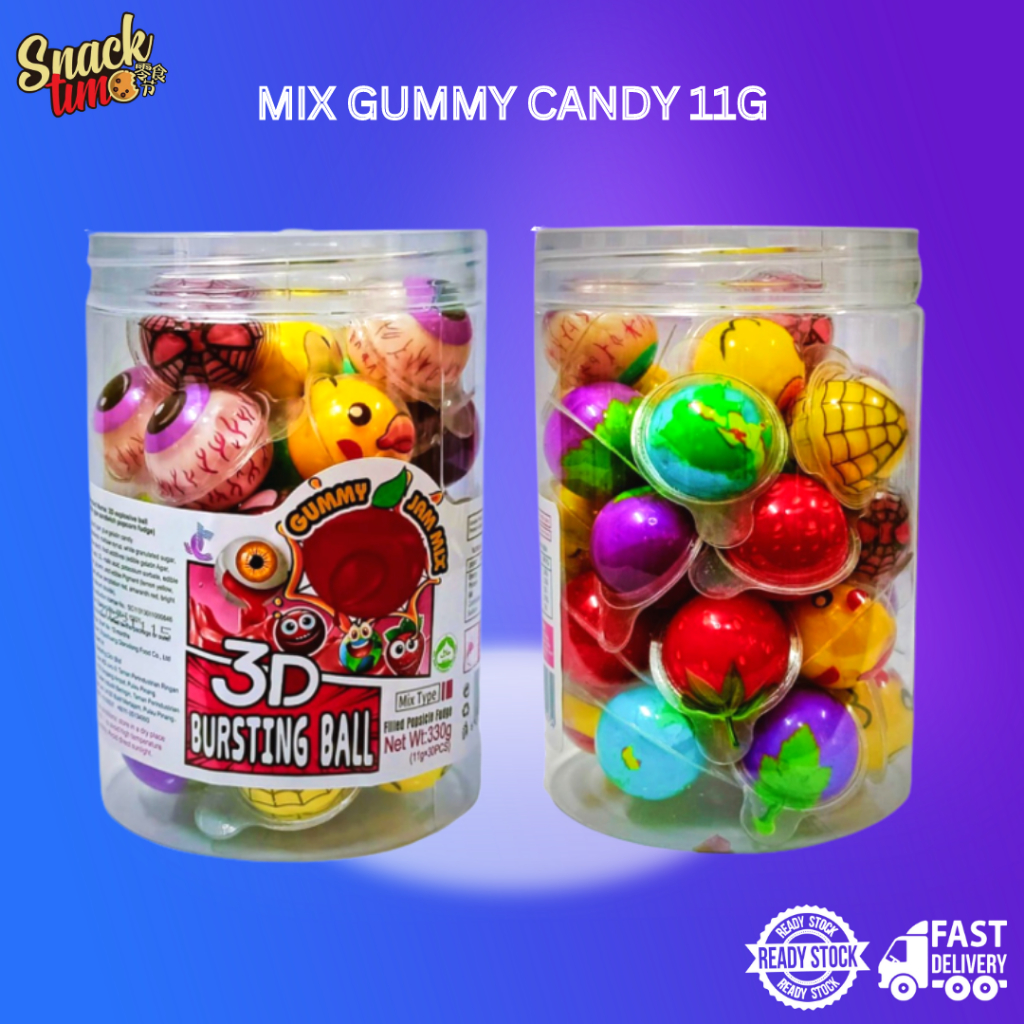 🔥HALAL NEW🔥30/PCS Gummy Candy Jam Mix 11g | Shopee Malaysia