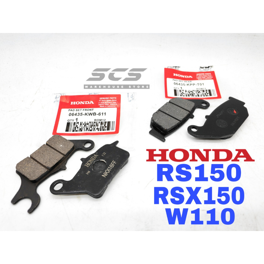 Front Rear Honda Disc Brake Pad RCB W110 RS150 Caliper Motor Brake ...