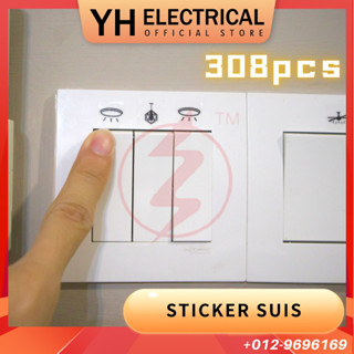 308pcs High Quality Switch Sticker Suis Rumah | Stiker Suis Label ...
