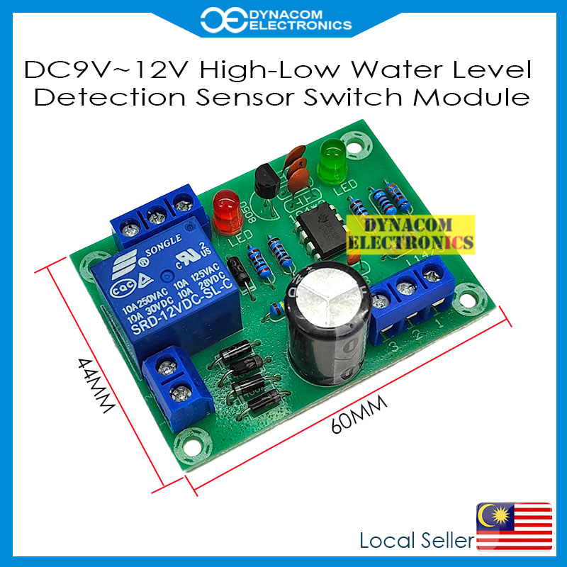 DC9V~12V High-Low Water Level Detection Sensor Module [Modul Pengawal ...