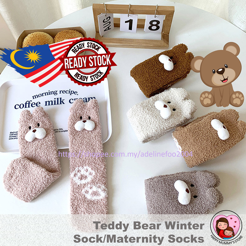 [MALAYSIA STOCK] Cute Bear Stokin Pantang Winter Socks Maternity ...