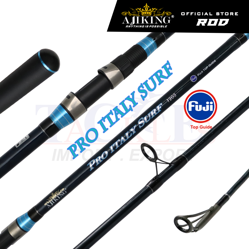 Ajiking Pro Italy Surf Fuji Top Guide Fishing Rod (12ft-15ft) + Cloth ...