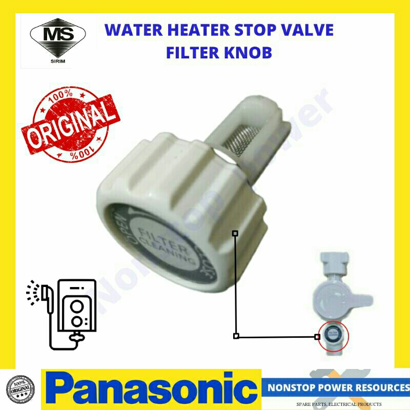 PANASONIC Original Water Heater Shower Filter Knob Stainless Steel Net ...
