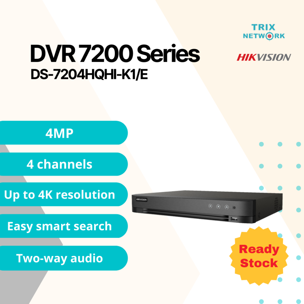 HIKVISION 4MP 4CH TURBO HD DVR DS-7204HQHI-K1/E SERIES | Shopee Malaysia