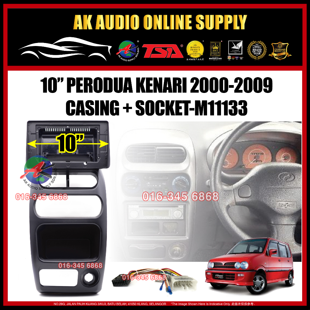 Perodua Kenari 2000 - 2009 Android Player 10" Inch Casing + Socket ...
