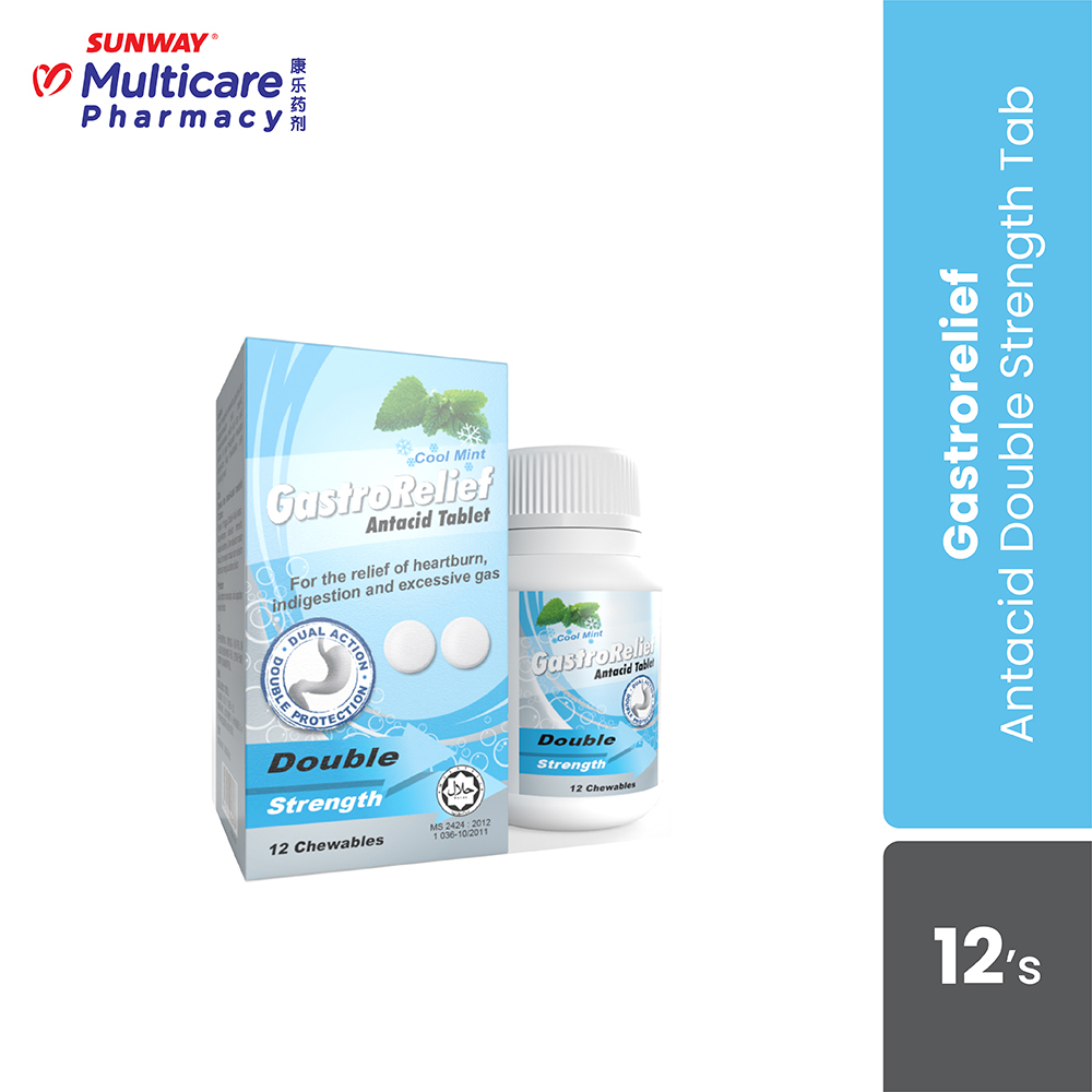 Gastrorelief Antacid Double Strength Tab 12's | Shopee Malaysia