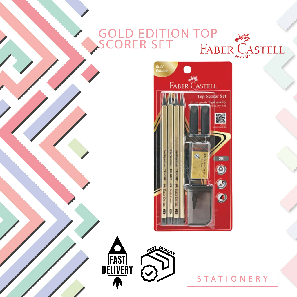 Faber-Castell Tri-Grip 2B Top Scorer Set - 212143 | Shopee Malaysia