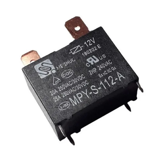 MEISHUO MPY-S-112-A PCB Power Relay 12V DC 4 Pin with 2 Terminal Plug ...