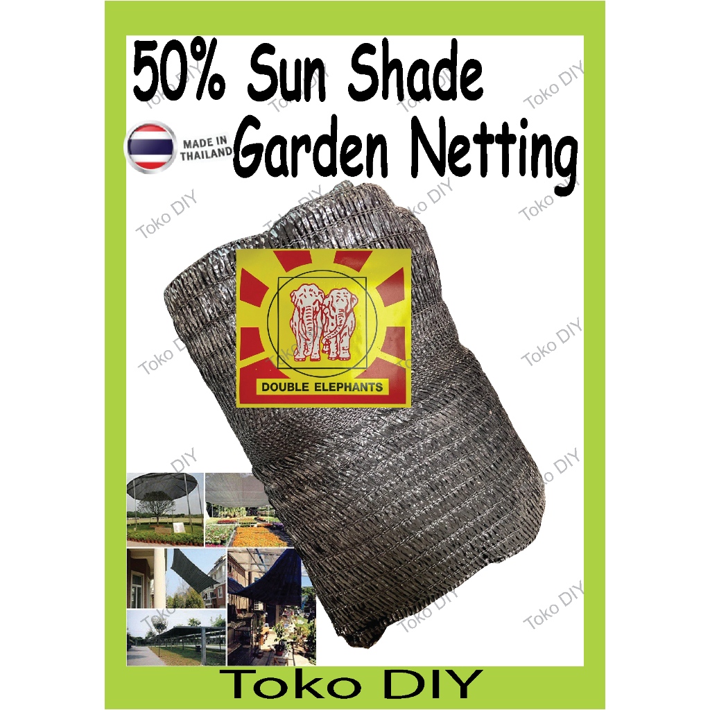 Thailand DOUBLE ELEPHANTS Sun Shade Black Net Thailand Greenhouse 50% ...
