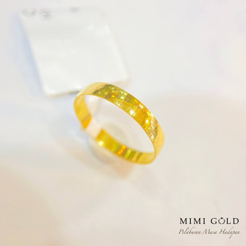 Cincin Belah Rotan Plain Emas 916 | Shopee Malaysia